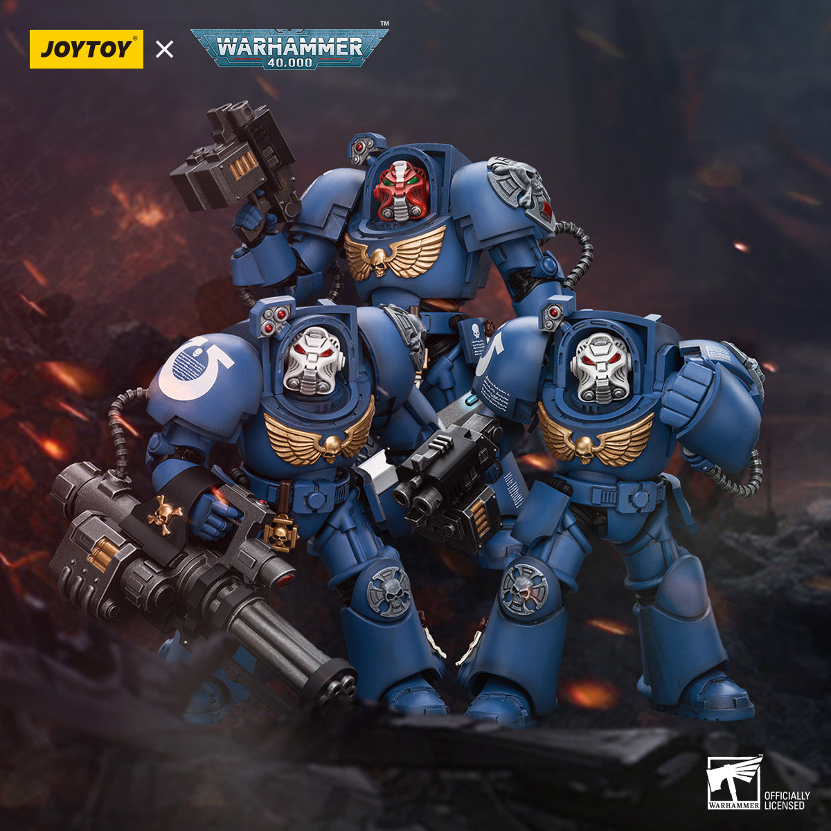JOYTOY Warhammer 40K 1/18 Action Figure Ultramarines Terminator Squad